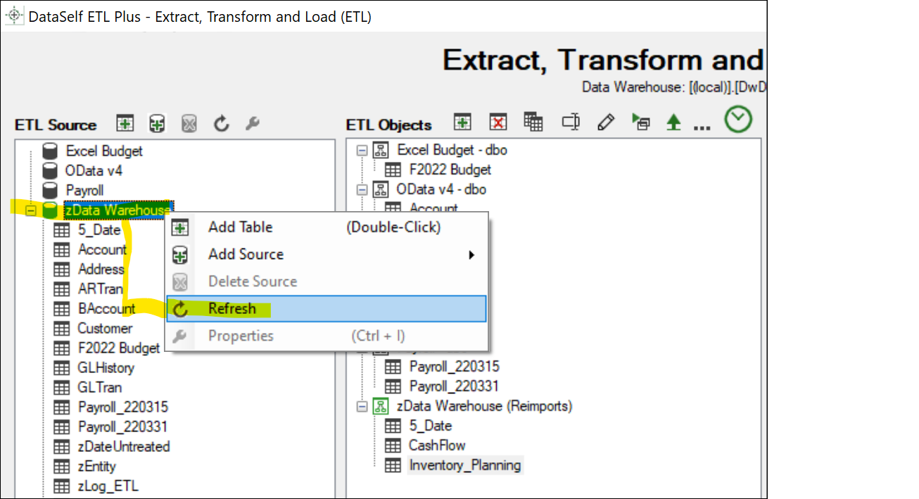 Using the zData Warehouse