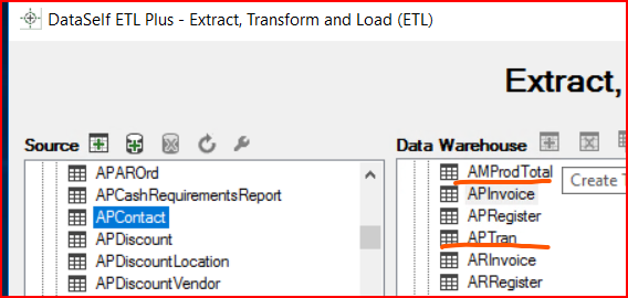 Adding a new Data Warehouse table from the source