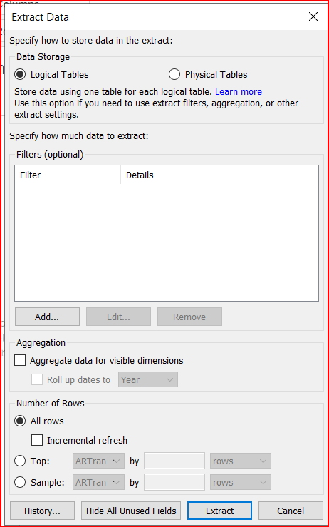 Modifying an existing Tableau Data Source (TDS) extract