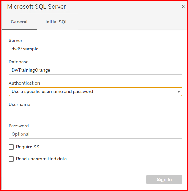 Connecting to Data Sources; SQL and Tableau