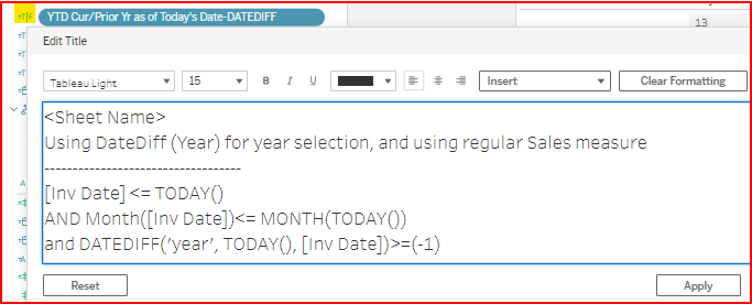Difference Between A Ytdmtd Date Filter And Ytdmtd Date Measure