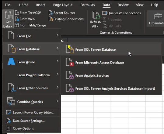 Testing Connections to DS Cloud Server with Excel