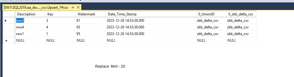 ETL+ Load Upsert Example 1 With 'Force Replace with Upsert'