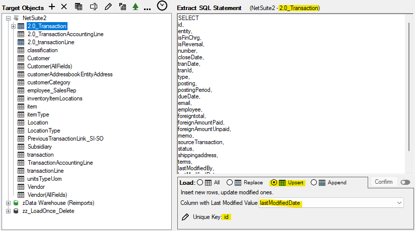 NetSuite Pre-Mapped Data Warehouse Tables