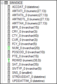 Sage X3 Pre-Mapped Data Warehouse Tables
