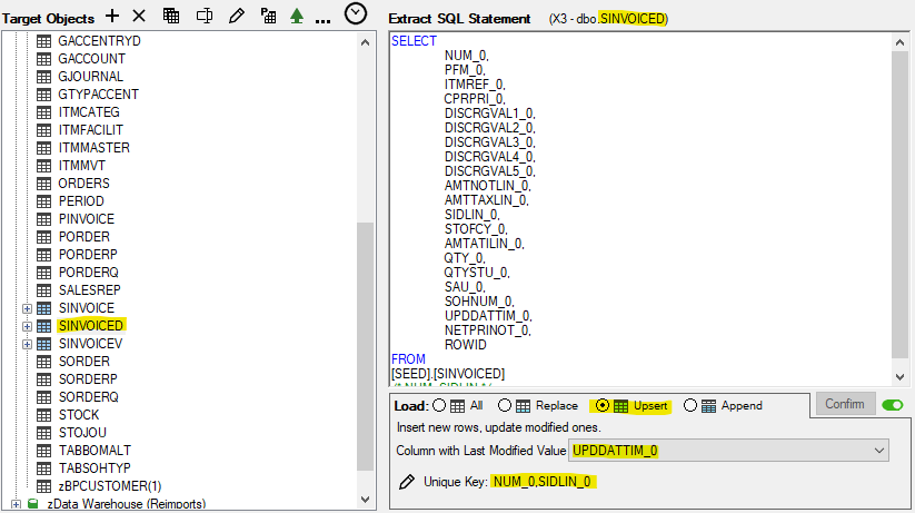 Sage X3 Pre-Mapped Data Warehouse Tables